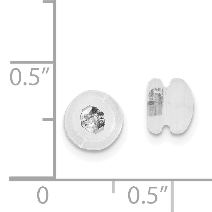 14K White Gold Replacement Screw-Back Clutches for Threaded Post Earri ...